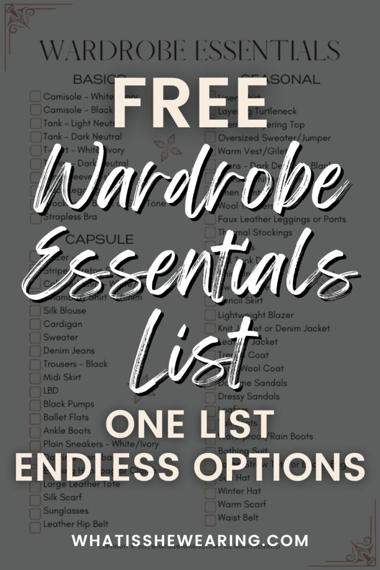 Simplify Your Style: The Ultimate Wardrobe Essentials List (Free PDF)