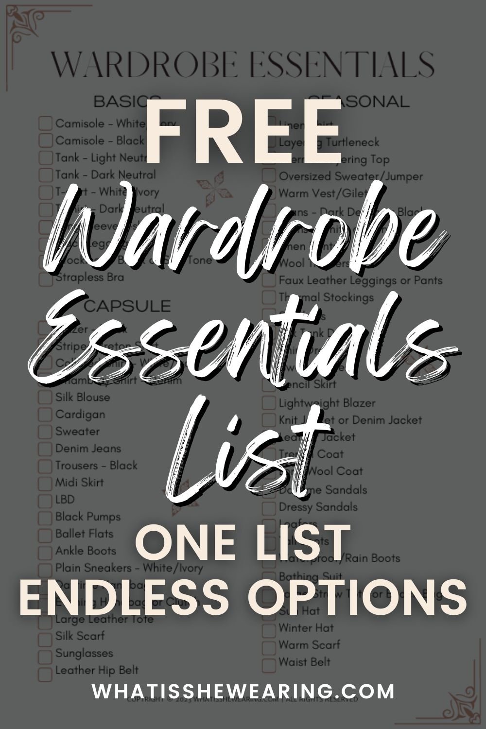 Simplify Your Style: The Ultimate Wardrobe Essentials List (Free PDF ...
